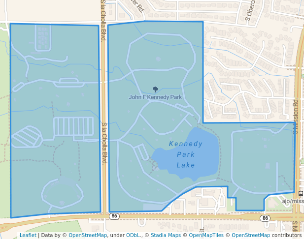 John F Kennedy Park in Tucson | Map and Routes