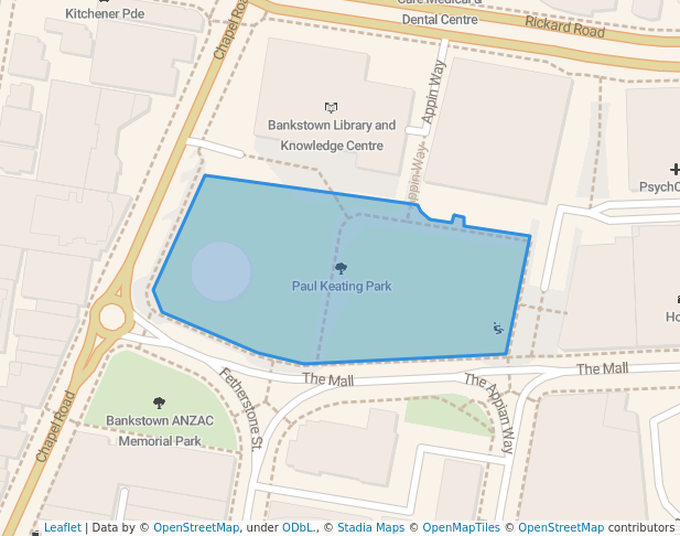 Paul Keating Park in Bankstown | Map and Routes