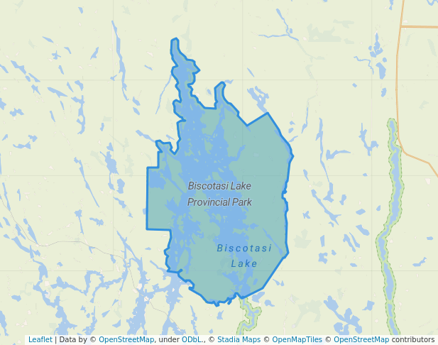 Biscotasi Lake Provincial Park in Biscotasing | Map and Routes
