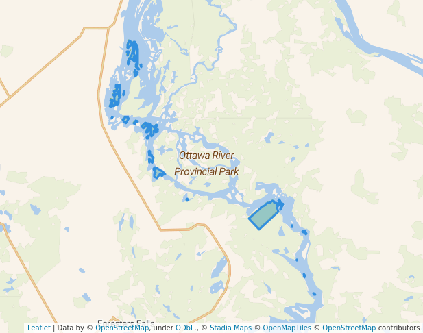 Ottawa River Provincial Park in Le Rocher-Fendu | Map and Routes