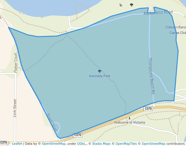 Kennedy Park in Cobram | Map and Routes