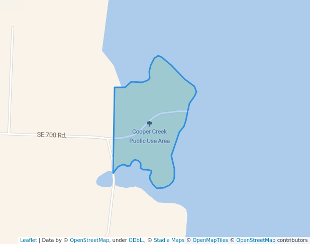 Cooper Creek Public Use Area in Deepwater | Map and Routes