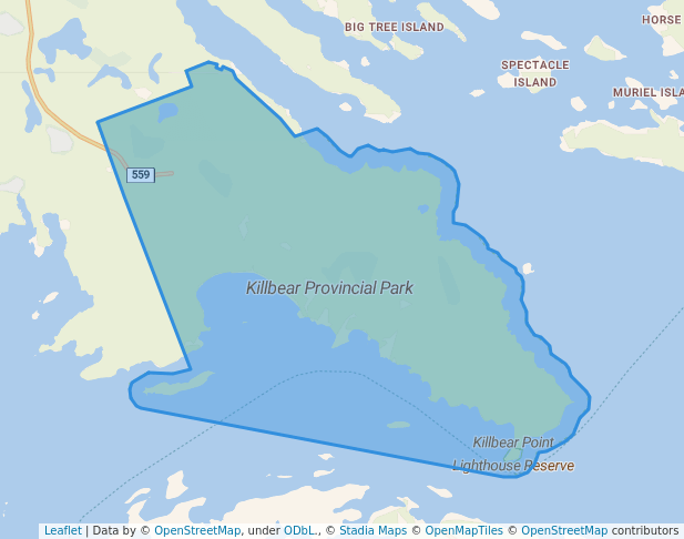 Killbear Provincial Park in Killbear Park | Map and Routes