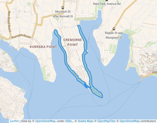 Cremorne Reserve in Cremorne Point | Map and Routes