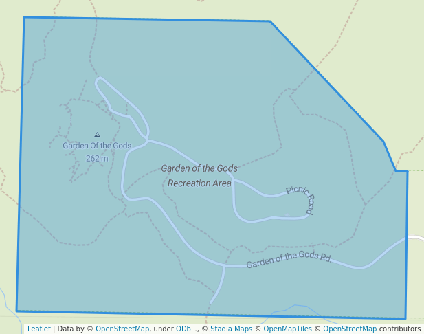 Garden of the Gods Recreation Area in Herod | Map and Routes