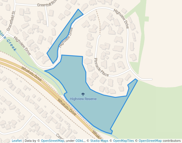 Highview Reserve in Nelson | Map and Routes