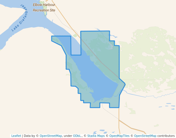 Douglas Provincial Park in Elbow | Map and Routes