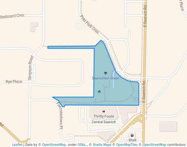 Saanichton Green in Saanichton | Map and Routes