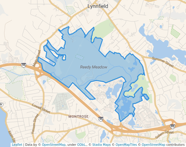 Reedy Meadow in Lynnfield | Map and Routes