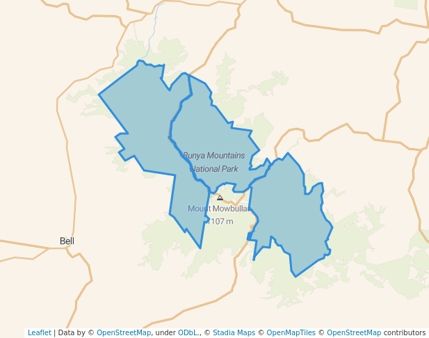 Bunya Mountains National Park in Bunya Mountains | Map and Routes