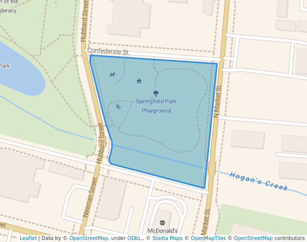 Springfield Park Playground in Jacksonville | Map and Routes