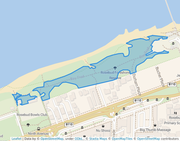 Rosebud Foreshore Reserve in Rosebud | Map and Routes