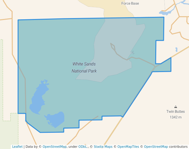 White Sands National Park in Tularosa | Map and Routes