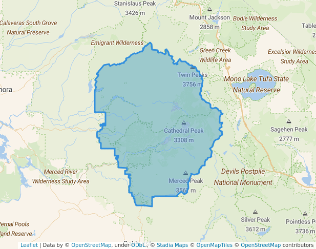Yosemite National Park in Wawona | Map and Routes