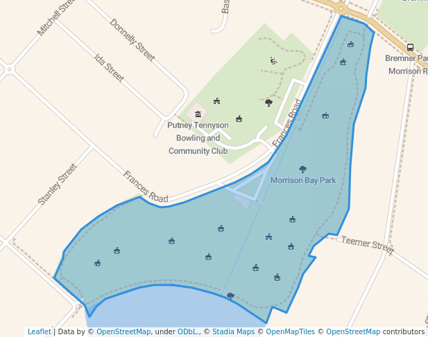 Morrison Bay Park in Putney | Map and Routes