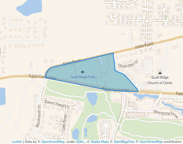 Quail Ridge Park in Memphis | Map and Routes