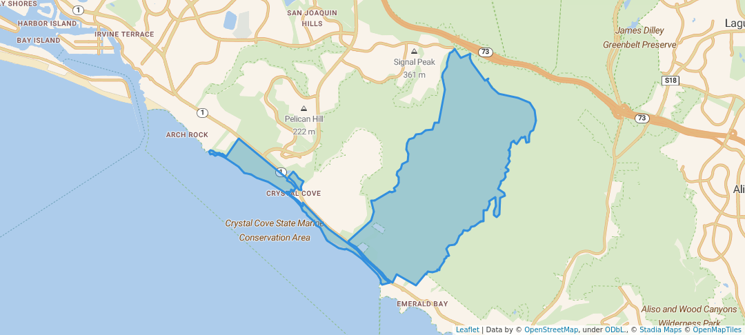 Crystal Cove State Beach Map