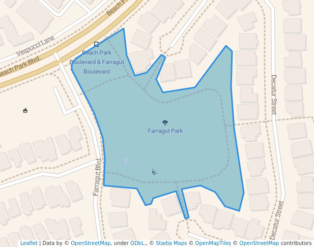Farragut Park in Foster City | Map and Routes