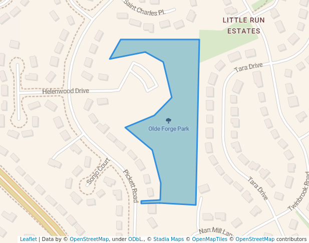 Olde Forge Park in Fairfax | Map and Routes