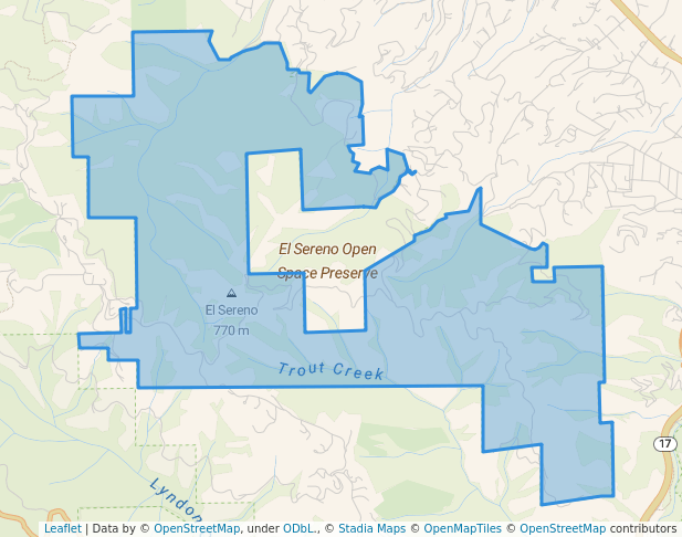 El Sereno Open Space Preserve in Los Gatos | Map and Routes