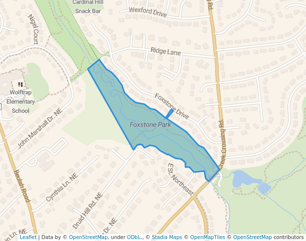 Foxstone Park in Vienna | Map and Routes