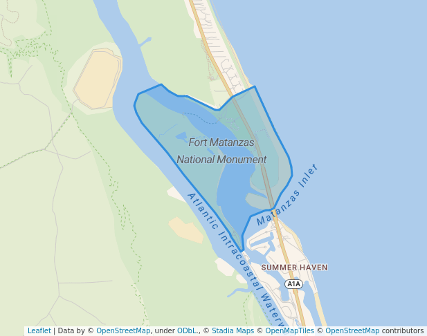 Fort Matanzas National Monument in St. Augustine | Map and Routes