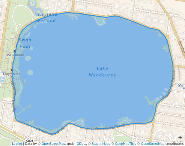 Lake Wendouree Gardens in Lake Wendouree | Map and Routes