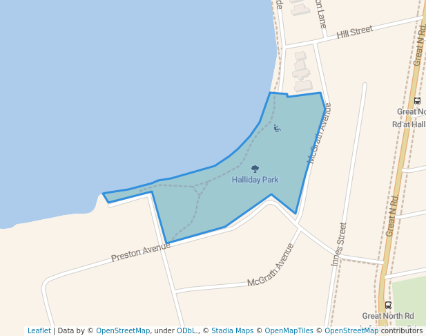 Halliday Park in Five Dock | Map and Routes