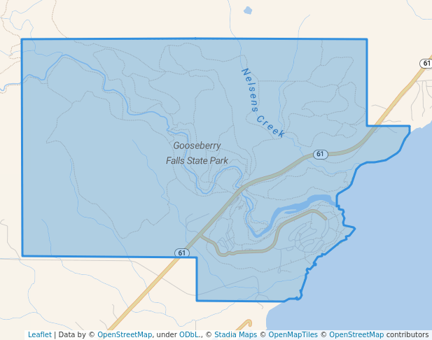 Gooseberry Falls State Park in Two Harbors | Map and Routes
