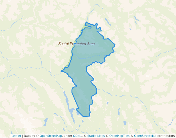 Sustut Provincial Park in Takla Landing | Map and Routes