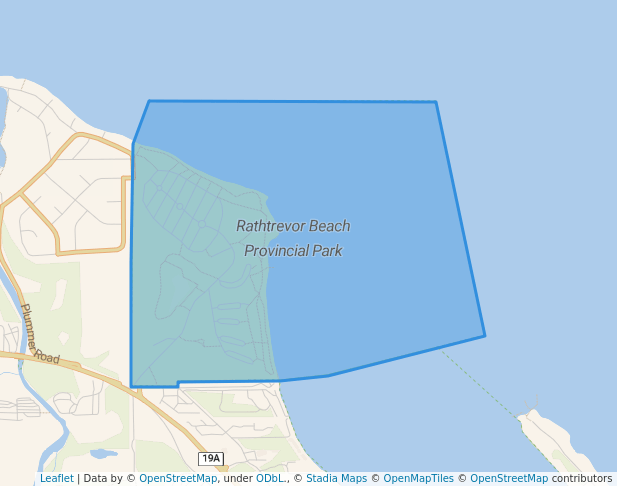 Rathtrevor Beach Provincial Park in Parksville | Map and Routes