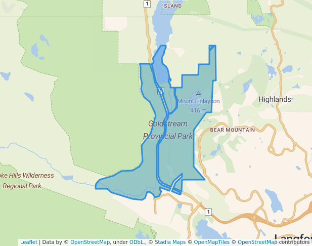Goldstream Provincial Park in Victoria | Map and Routes