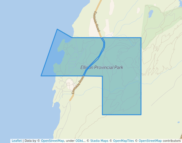 Ellison Provincial Park in Vernon | Map and Routes