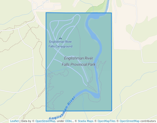 Englishman River Falls Provincial Park in Errington | Map and Routes