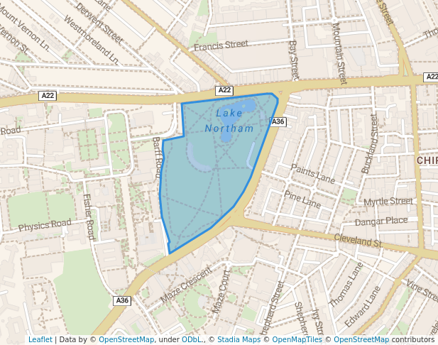 Victoria Park in Camperdown | Map and Routes