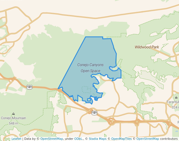 Conejo Canyons Open Space in Camarillo | Map and Routes