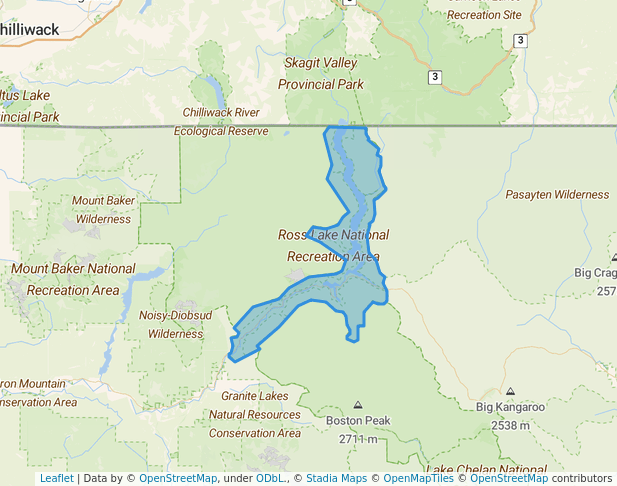 Ross Lake National Recreation Area in Rockport | Map and Routes