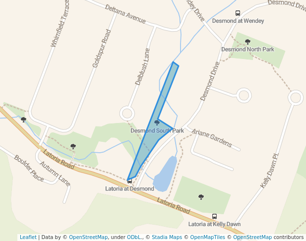 Desmond South Park in Victoria | Map and Routes