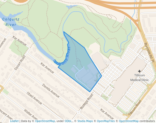 Tillicum Park in Victoria | Map and Routes