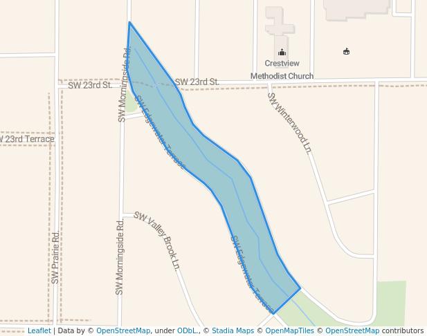 Edgewater Parkway Park in Topeka | Map and Routes