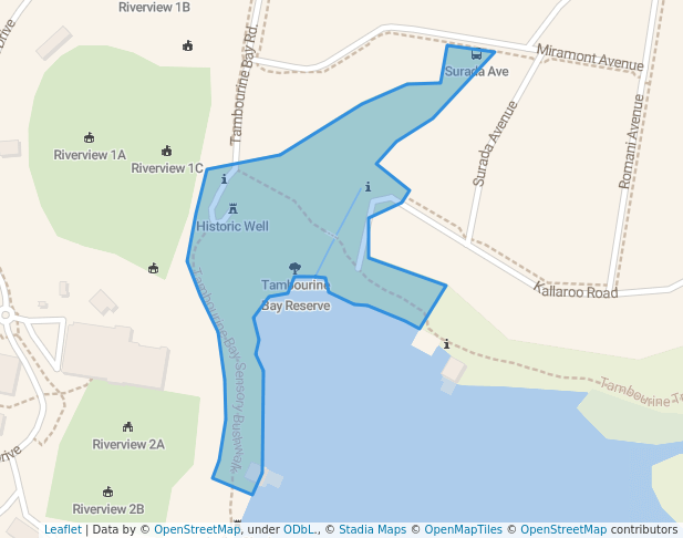 Tambourine Bay Reserve in Riverview | Map and Routes