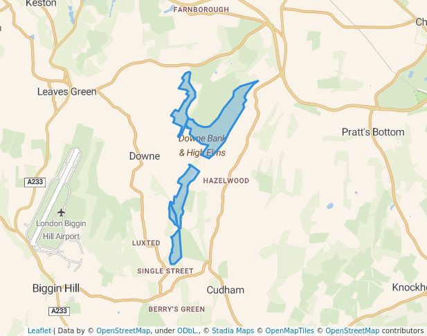 Downe Bank & High Elms in Downe | Map and Routes