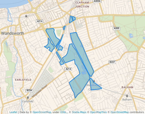 Wandsworth Common in London | Map and Routes