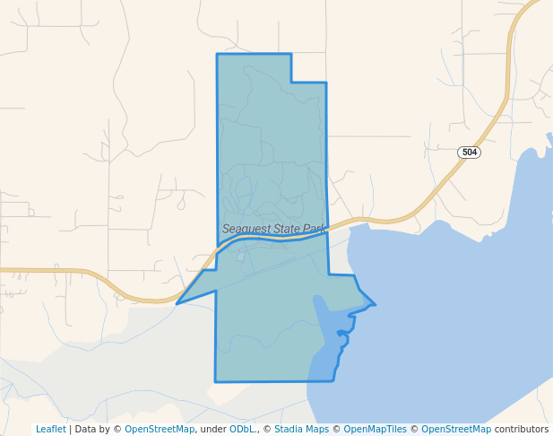 Seaquest State Park in Castle Rock | Map and Routes