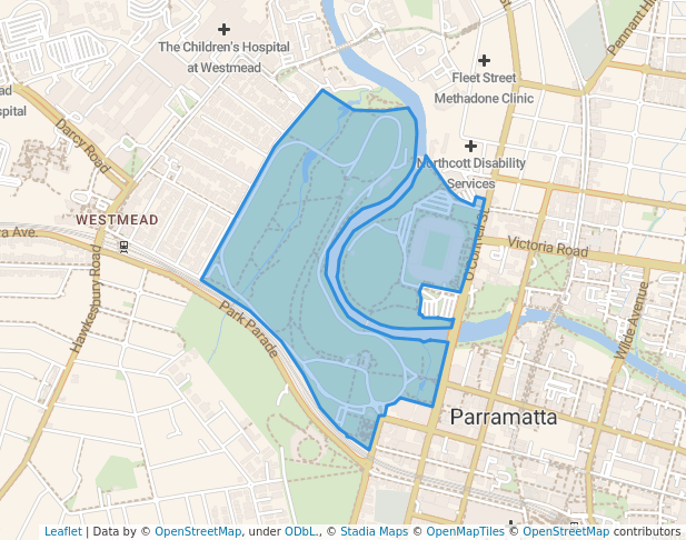 Parramatta Park in Parramatta | Map and Routes