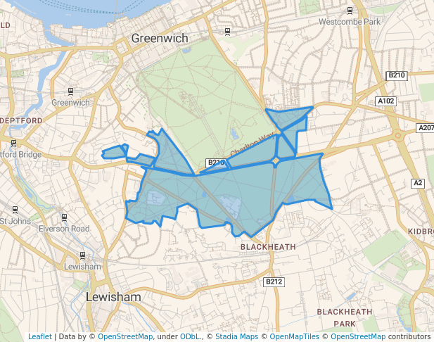 Blackheath in London | Map and Routes