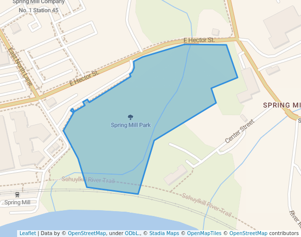 Spring Mill Park in Conshohocken | Map and Routes