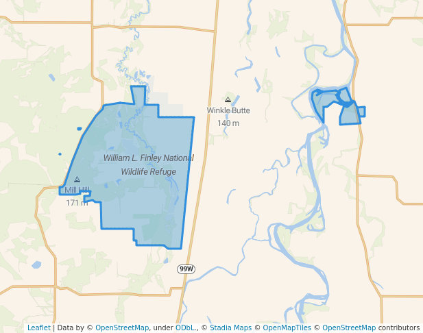 William L. Finley National Wildlife Refuge in Corvallis | Map and Routes