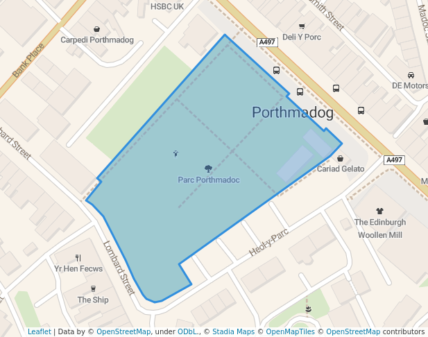 Parc Porthmadoc in Porthmadog | Map and Routes