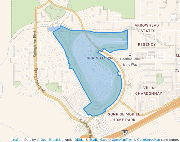 Springtown Open Space in Livermore | Map and Routes